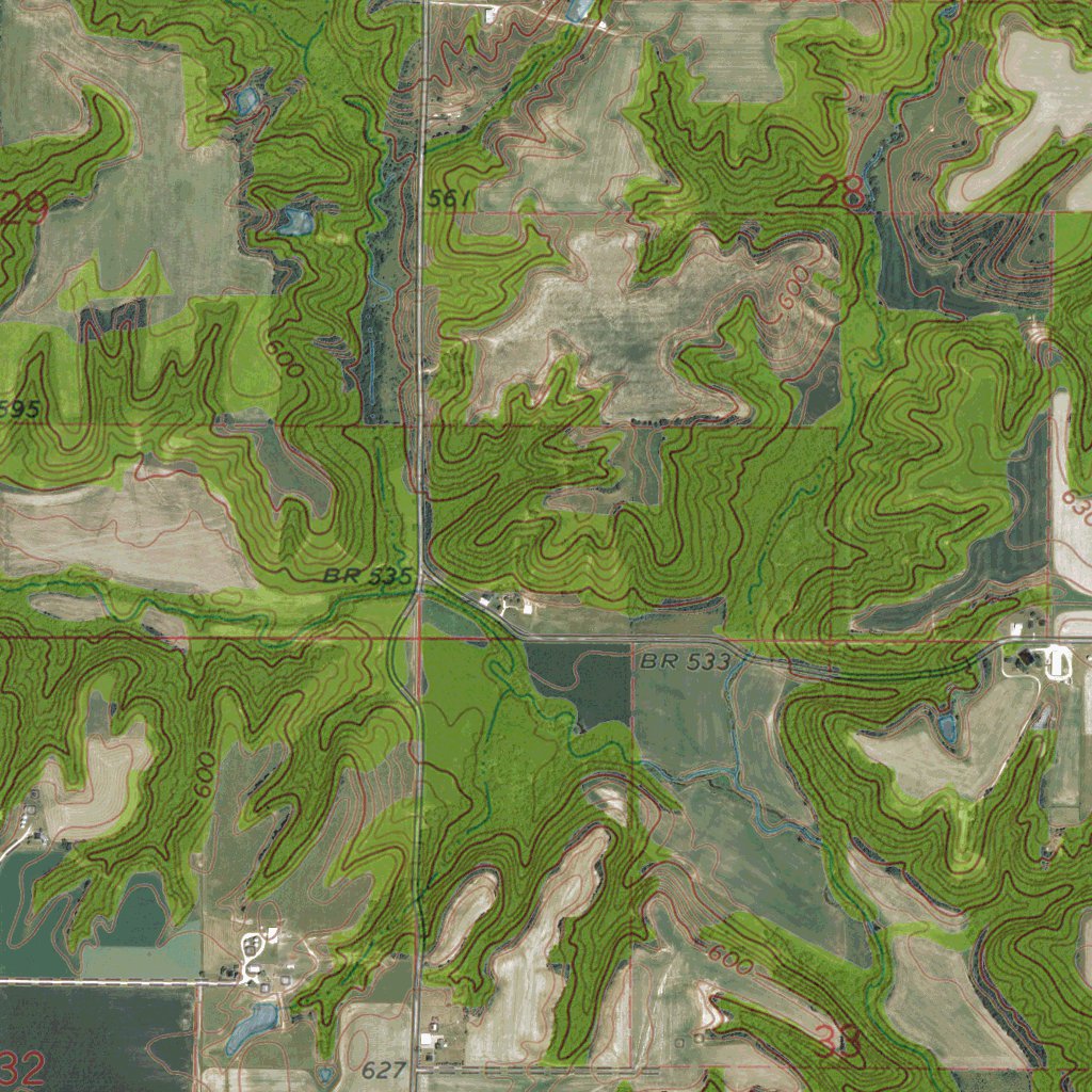 IL-BUSHNELL EAST: GeoChange 1973-2012 Map by Western Michigan ...
