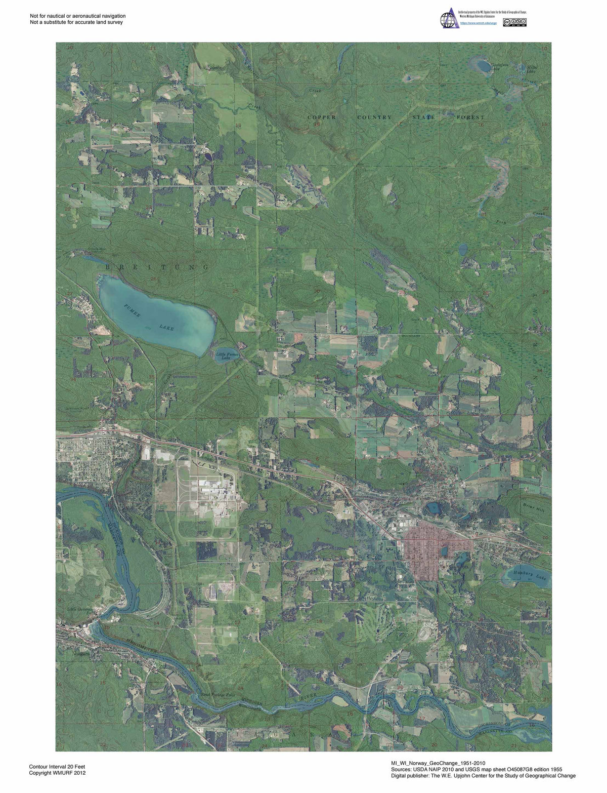 Menominee River Recreation Area, Michigan (Bundle) Map by Western ...