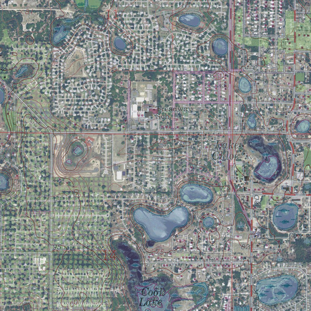 FL-LEESBURG EAST: GeoChange 1960-2010 Map by Western Michigan ...