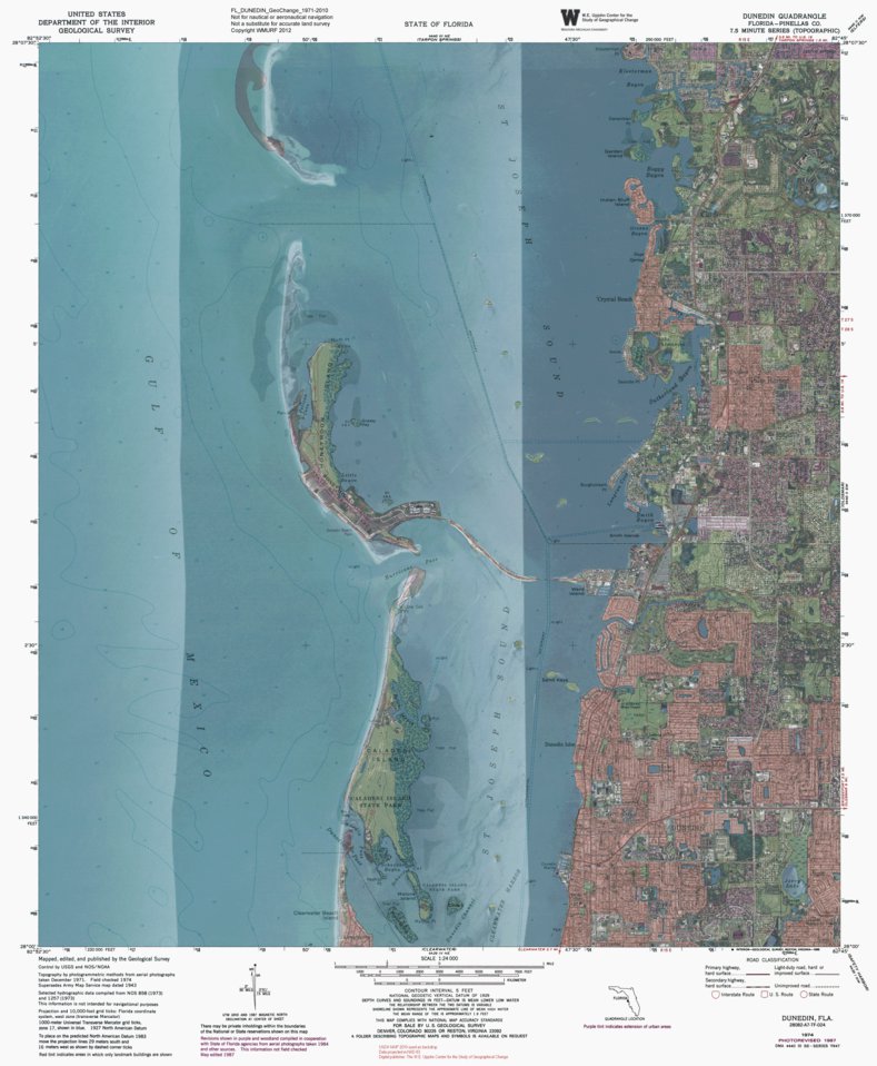FL-DUNEDIN: GeoChange 1971-2010 Map by Western Michigan University ...