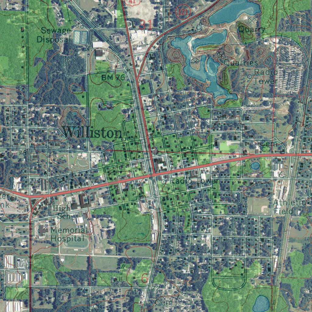 FL-WILLISTON: GeoChange 1965-2010 Map by Western Michigan University ...