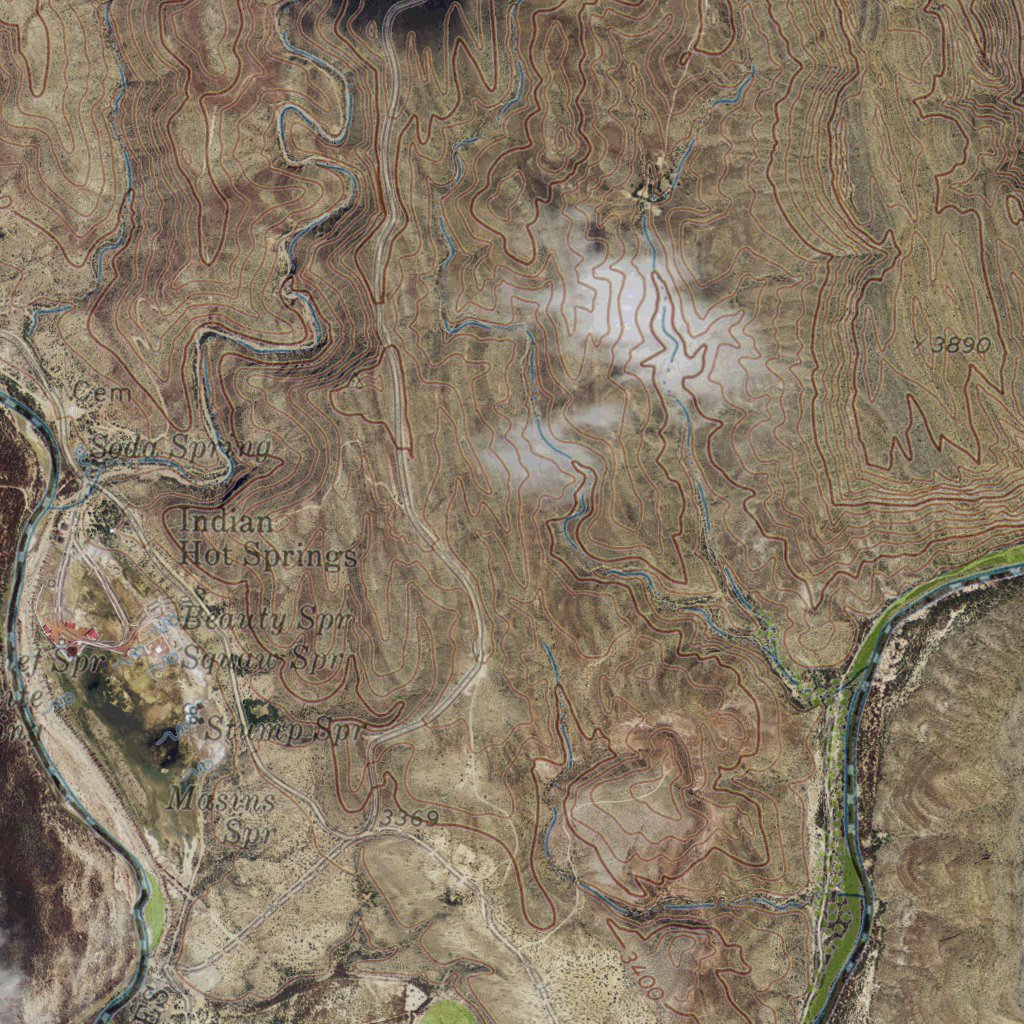 TX-CHH-INDIAN HOT SPRINGS: GeoChange 1971-2012 Map by Western Michigan ...