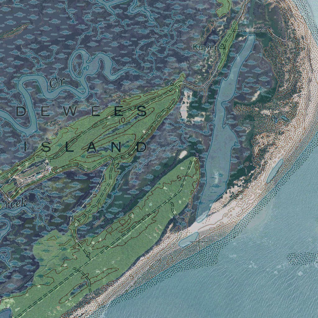 SC-CAPERS INLET: GeoChange 1957-2011 Map by Western Michigan University ...