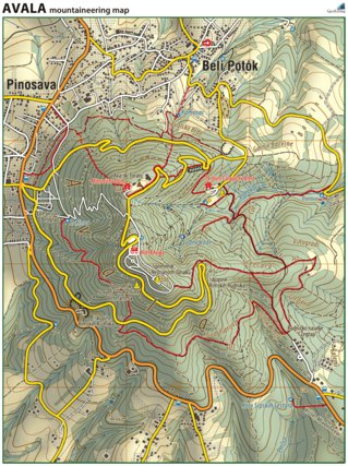 Avala mountaineering Map by Geoforma FZE | Avenza Maps