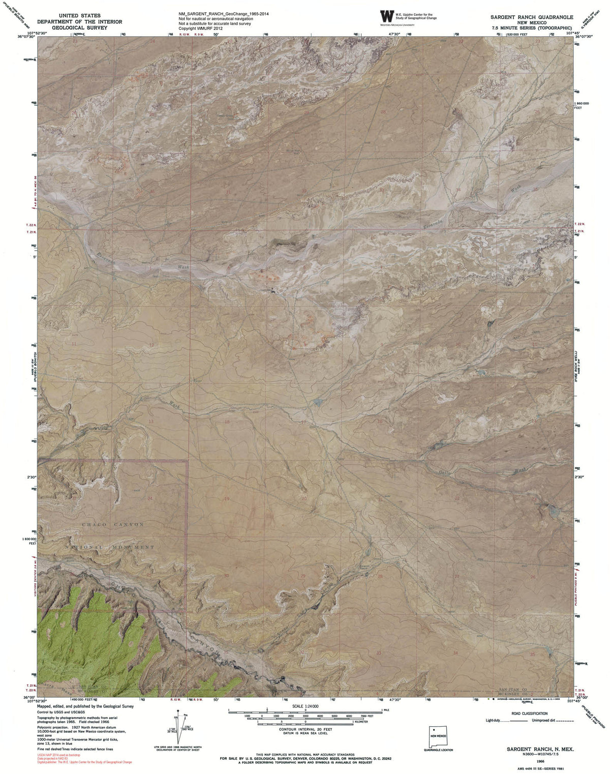 Chaco Culture National Historical Park (Bundle) Map by Western Michigan ...