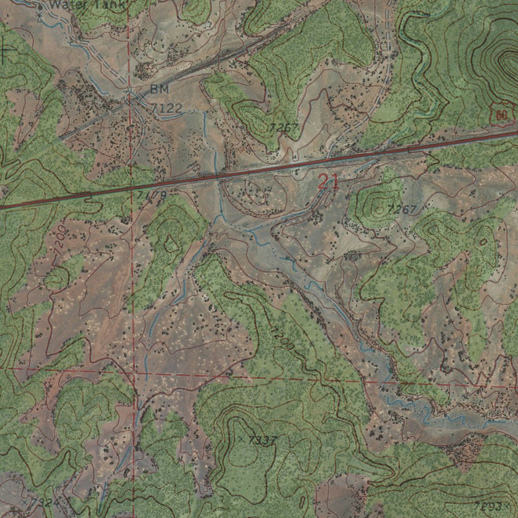 AZ-NM-Nelson Reservoir NE: GeoChange 1967-2010 Map by Western Michigan ...