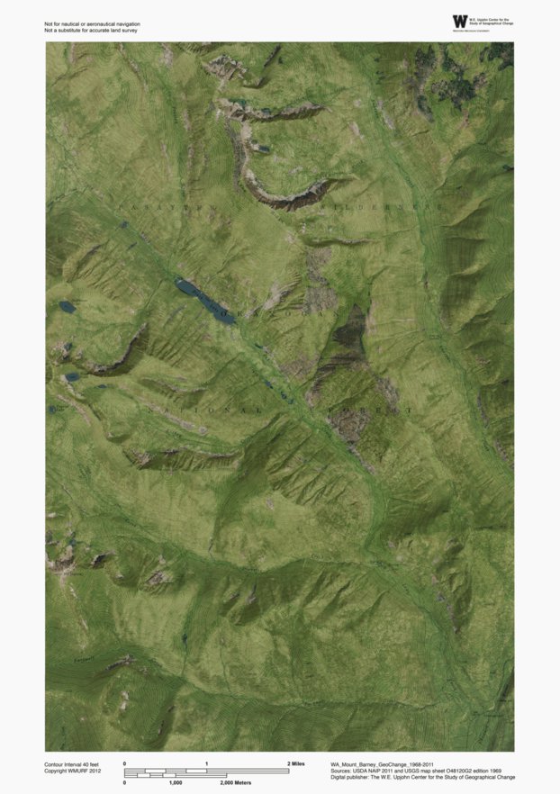 WA-Mount Barney: GeoChange 1968-2011 Map by Western Michigan University ...