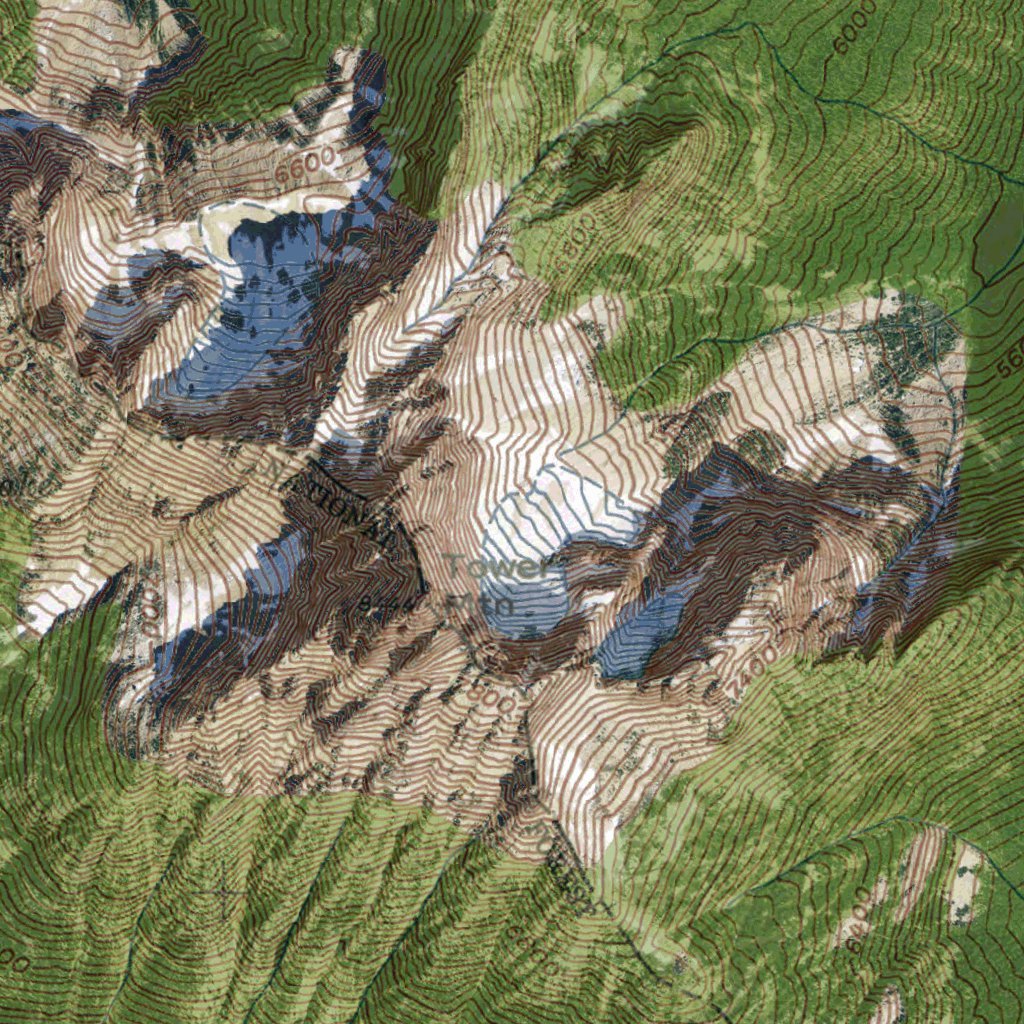 WA-Washington Pass: GeoChange 1958-2011 Map by Western Michigan ...