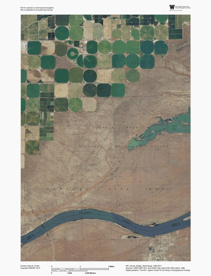 WA-Vernita Bridge: GeoChange 1982-2011 Map by Western Michigan ...