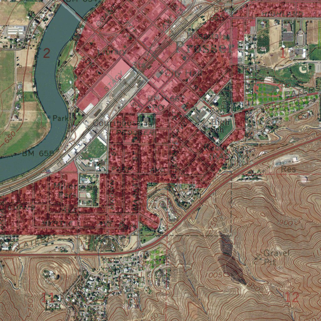 WA-Prosser: GeoChange 1963-2011 Map by Western Michigan University ...