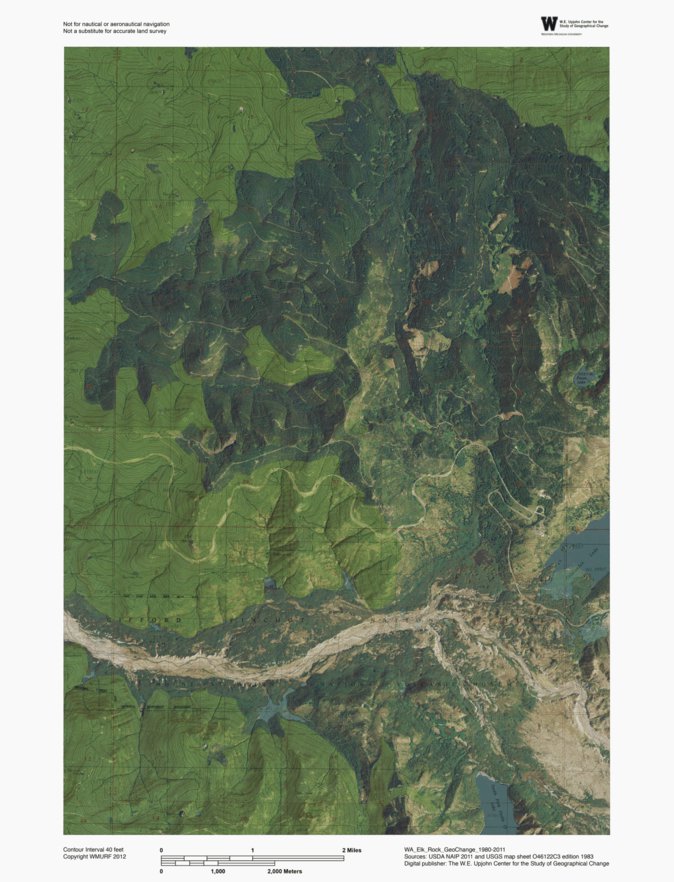 WA-Elk Rock: GeoChange 1980-2011 Map by Western Michigan University ...