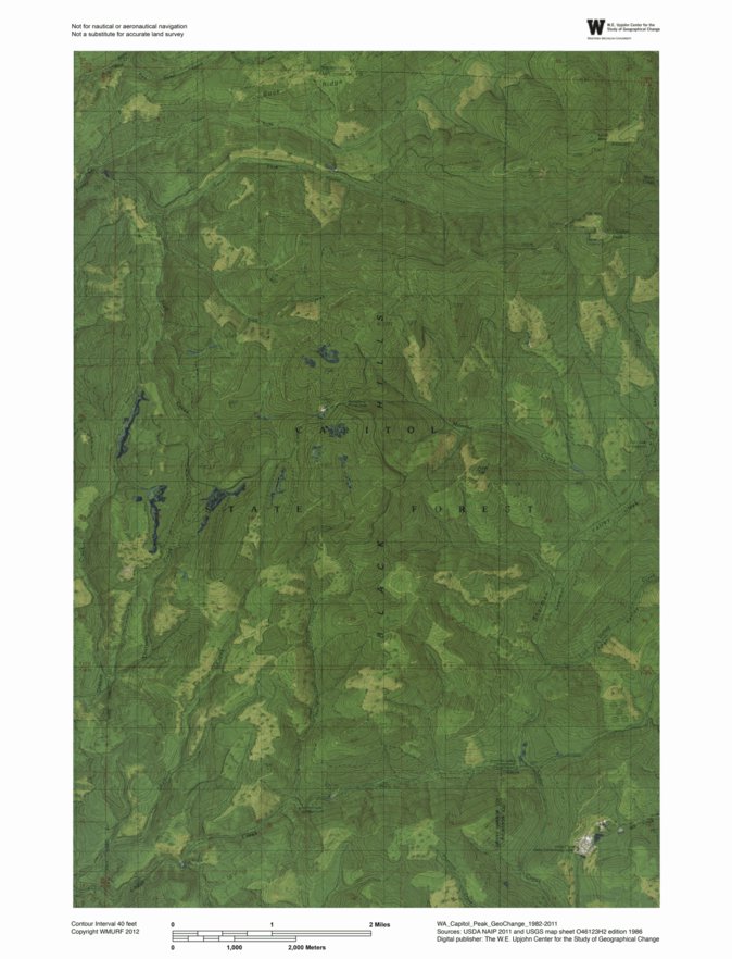 WA-Capitol Peak: GeoChange 1982-2011 Map by Western Michigan University ...