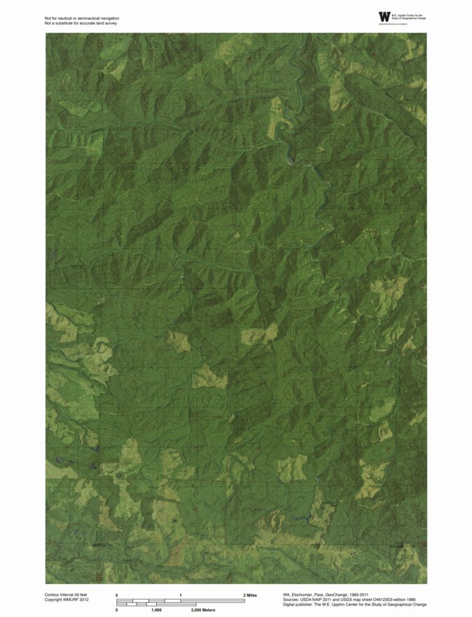 WA-Elochoman Pass: GeoChange 1983-2011 Map by Western Michigan ...
