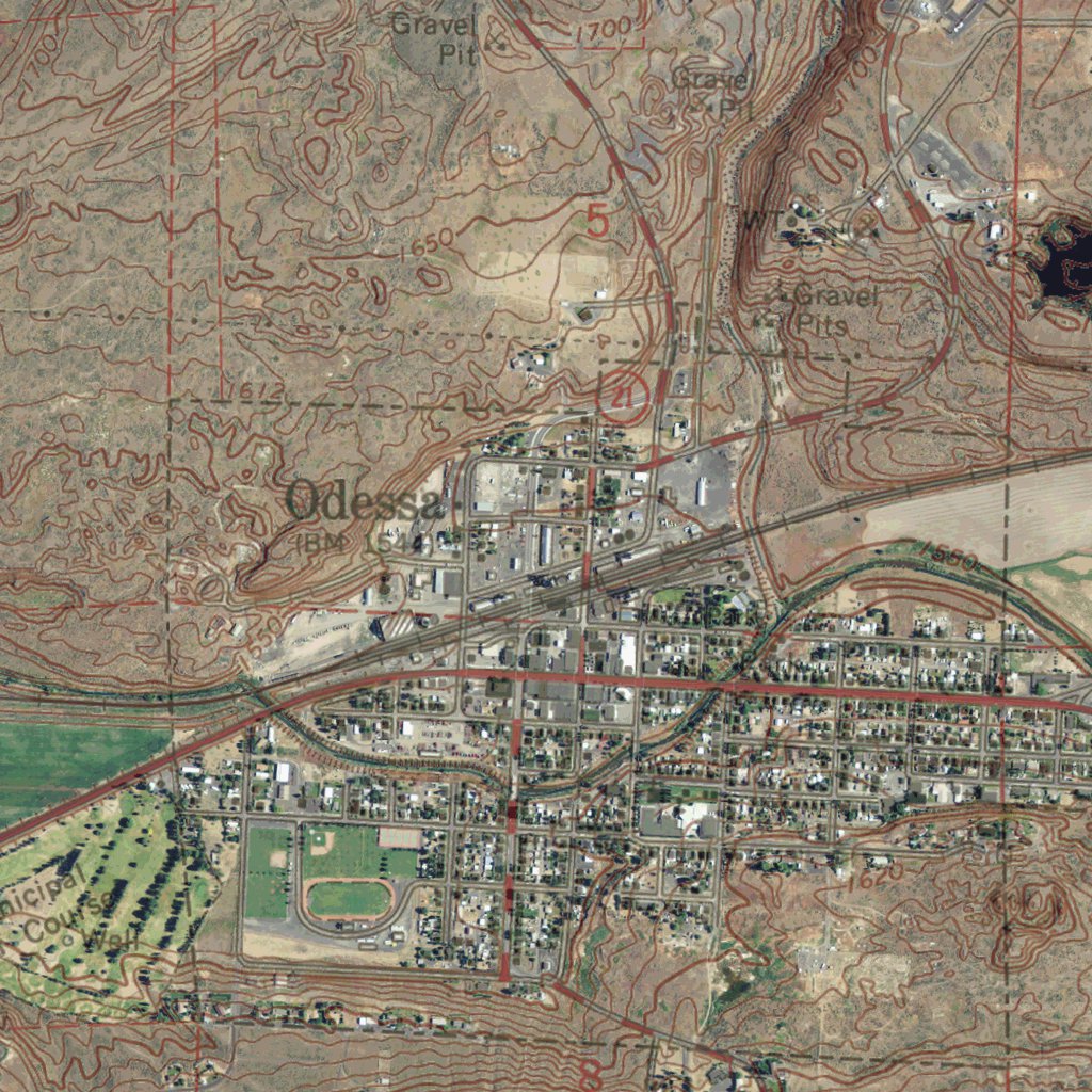 WA-Odessa: GeoChange 1967-2011 Map by Western Michigan University ...