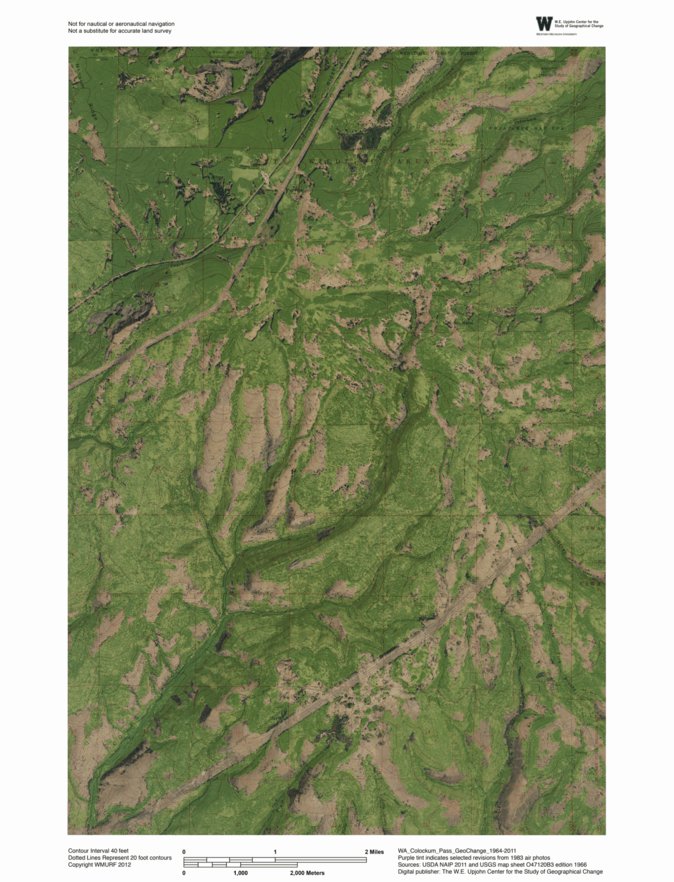 WA-Colockum Pass: GeoChange 1964-2011 Map by Western Michigan ...