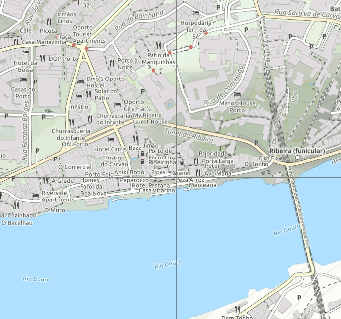 Porto Central Tourist Street Map by Paul Johnson - Offline Maps ...
