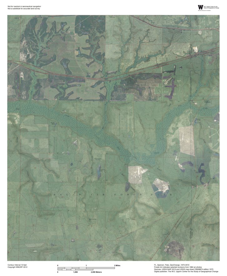 FL-Spencer Flats: GeoChange 1973-2010 Map by Western Michigan ...