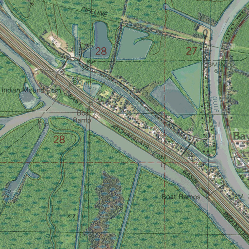 LA-Bayou Sorrel: GeoChange 1989-2010 Map by Western Michigan University ...