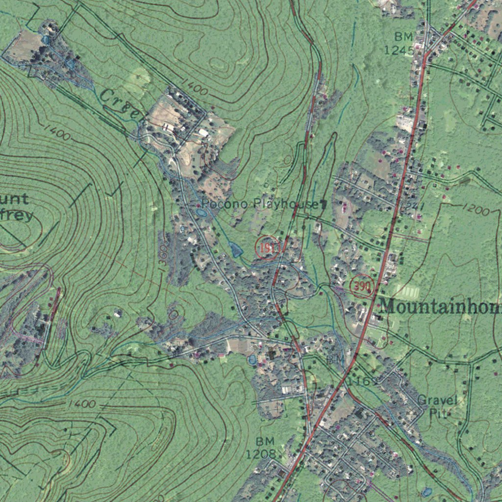 PA-Buck Hill Falls: GeoChange 1963-2012 Map by Western Michigan ...
