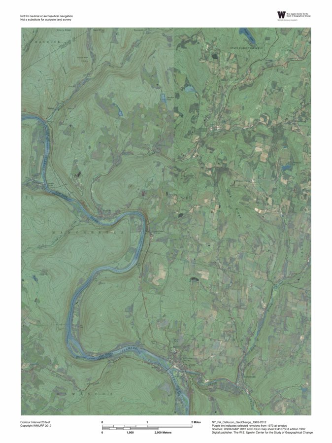 NY-PA-Callicoon: GeoChange 1963-2012 Map by Western Michigan University ...