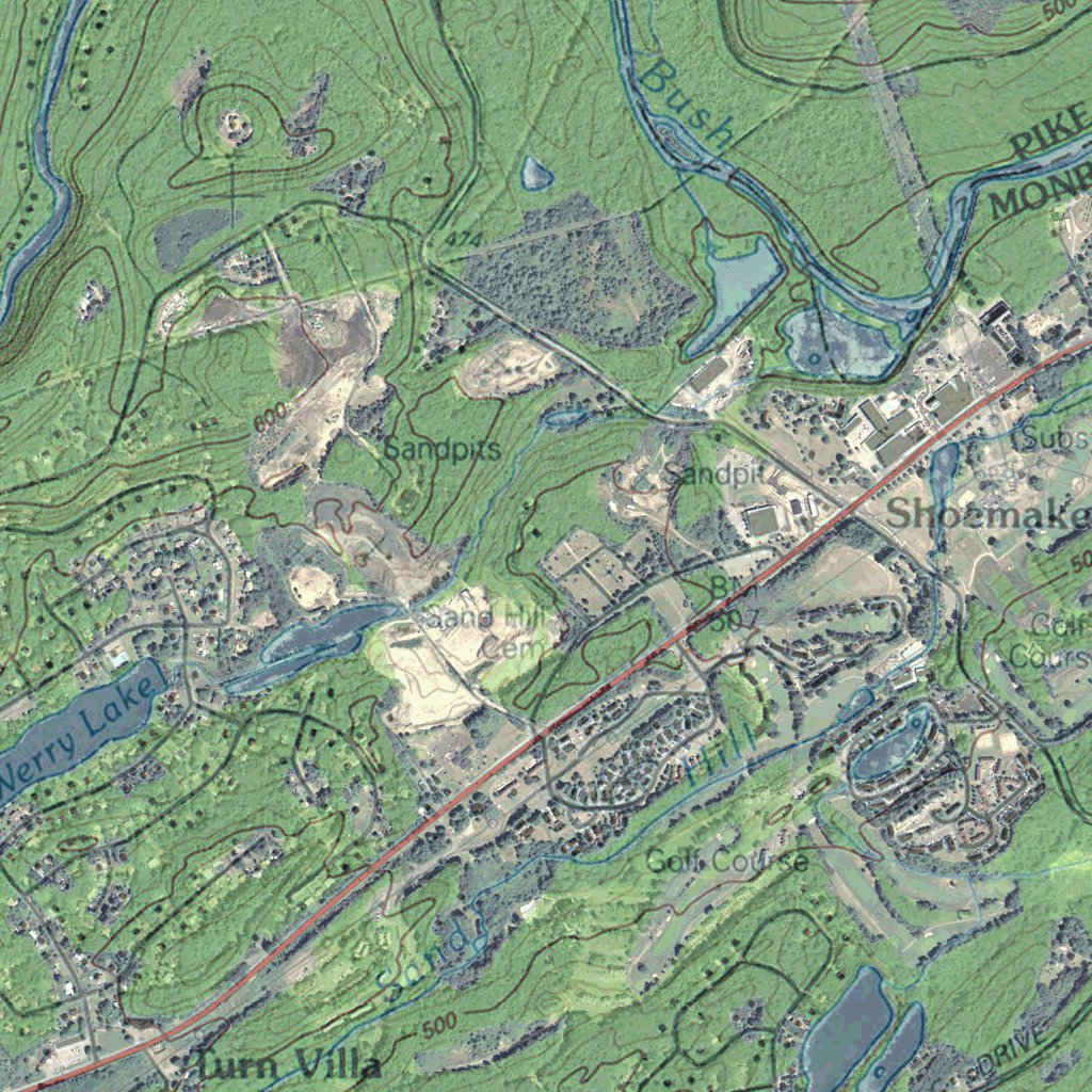 PA-NJ-Bushkill: GeoChange 1991-2012 Map by Western Michigan University ...