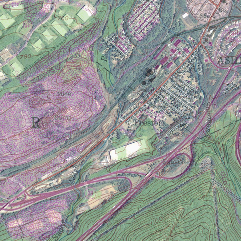 PA-Wilkes Barre West: GeoChange 1942-2012 Map by Western Michigan ...