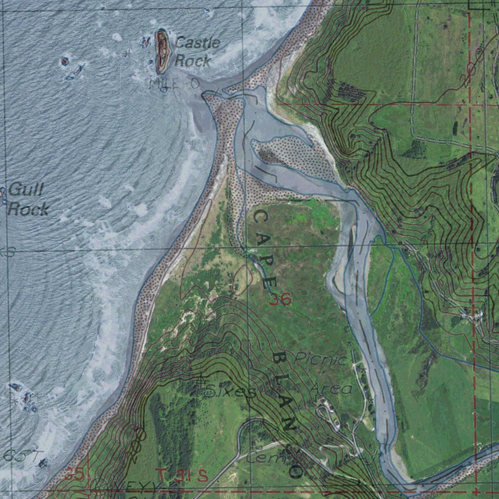 OR-Cape Blanco: GeoChange 1982-2012 Map by Western Michigan University ...