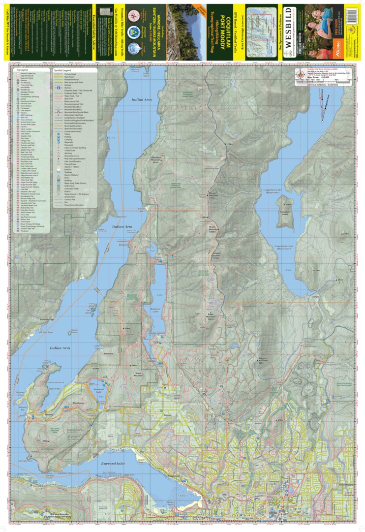 Tri-Cities Hiking and Biking Map (West Sheet) by Canadian Map Makers ...