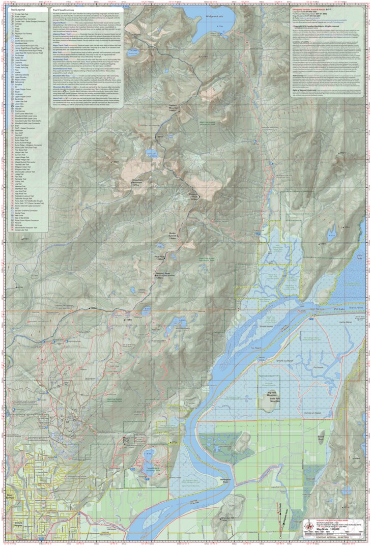 Tri-Cities Hiking and Biking Map (East Sheet) by Canadian Map Makers ...