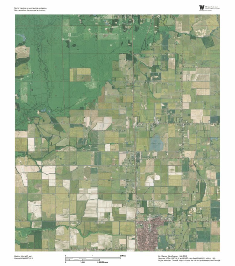 LA-Mamou: GeoChange 1980-2010 Map by Western Michigan University ...
