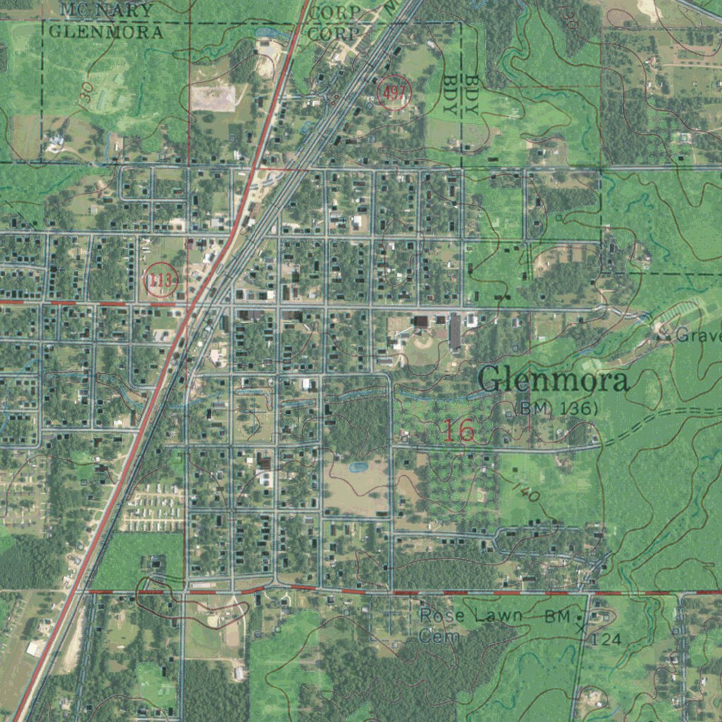 LA-Glenmora: GeoChange 1966-2010 Map by Western Michigan University ...