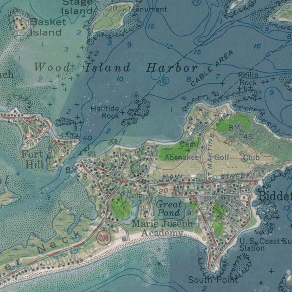 ME-Biddeford Pool: GeoChange 1941-2012 Map by Western Michigan ...