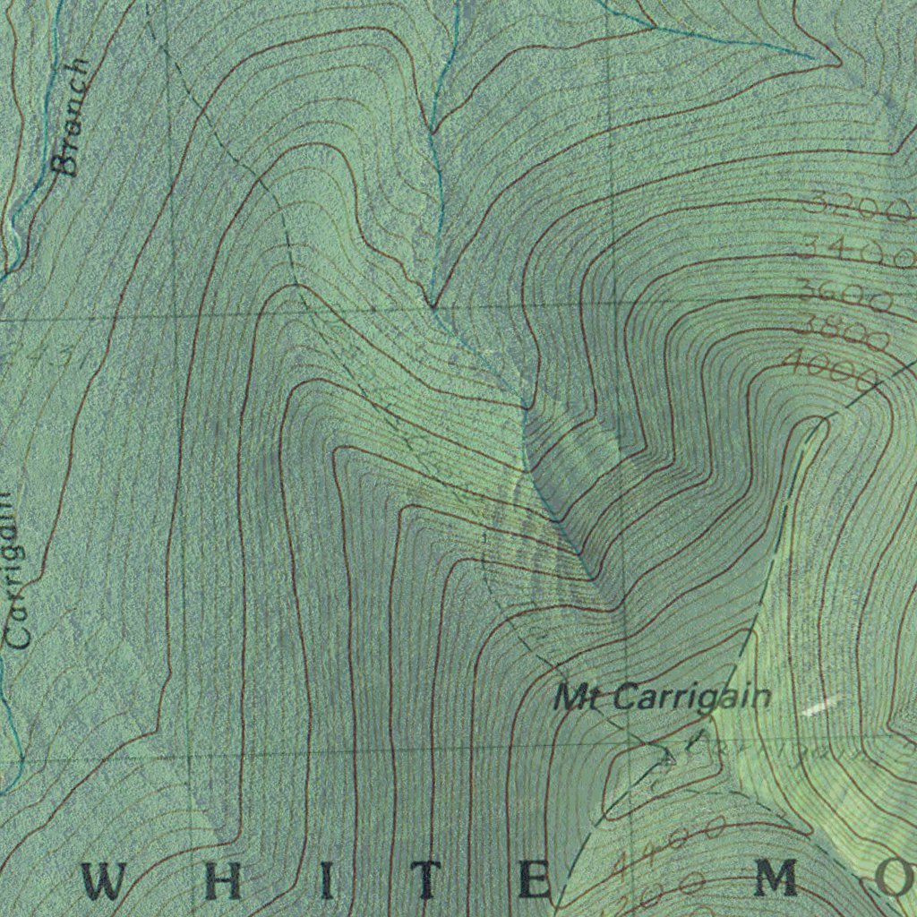 NH-Mount Carrigain: GeoChange 1981-2012 Map by Western Michigan ...