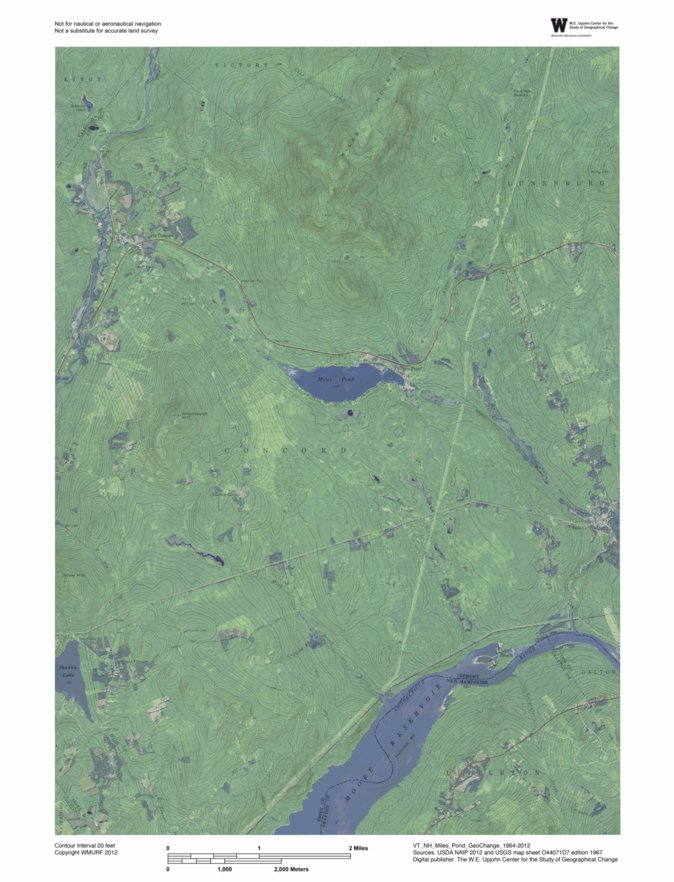 VT-NH-Miles Pond: GeoChange 1964-2012 Map by Western Michigan ...