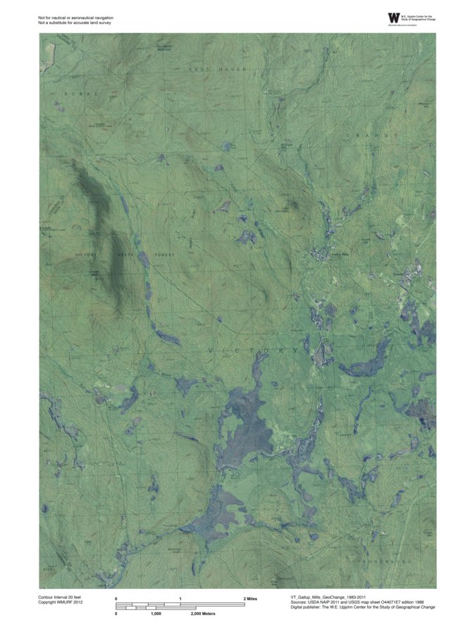 VT-Gallup Mills: GeoChange 1983-2011 Map by Western Michigan University ...