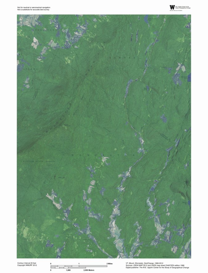 VT-Mount Worcester: GeoChange 1966-2012 Map by Western Michigan ...