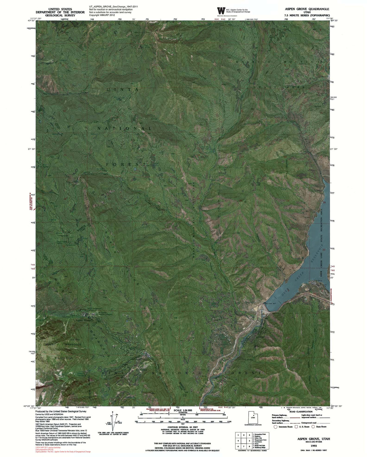 Wasatch Mountain State Park, Utah (Bundle) Map by Western Michigan ...