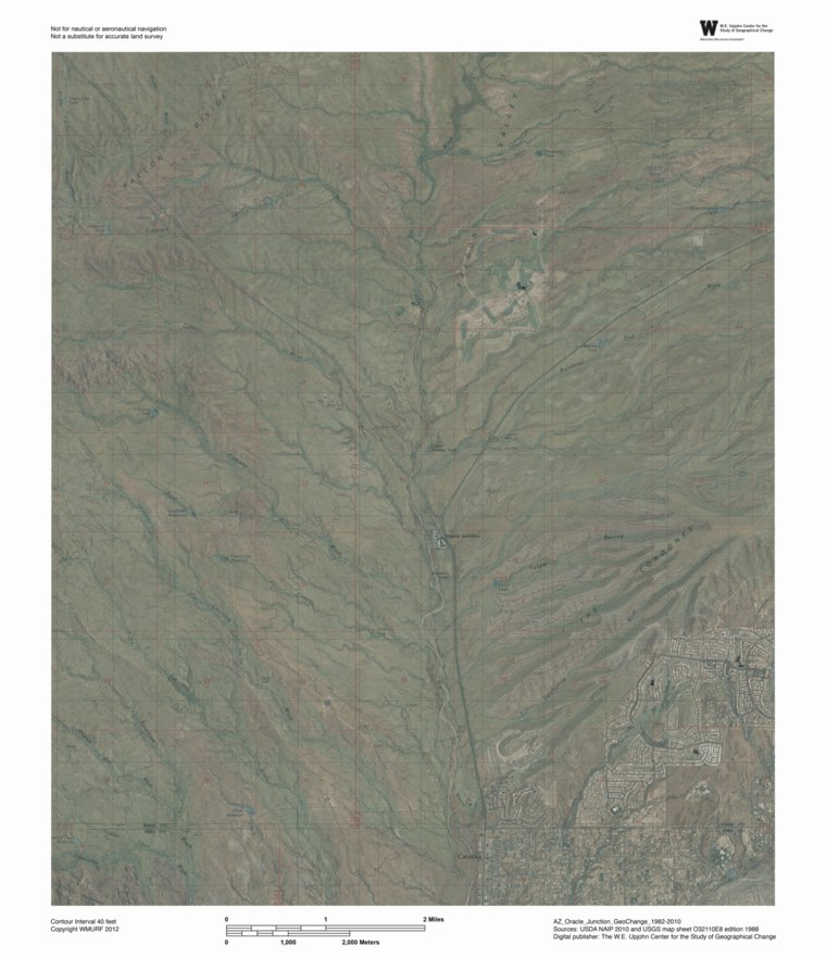 AZ-Oracle Junction: GeoChange 1982-2010 Map by Western Michigan ...