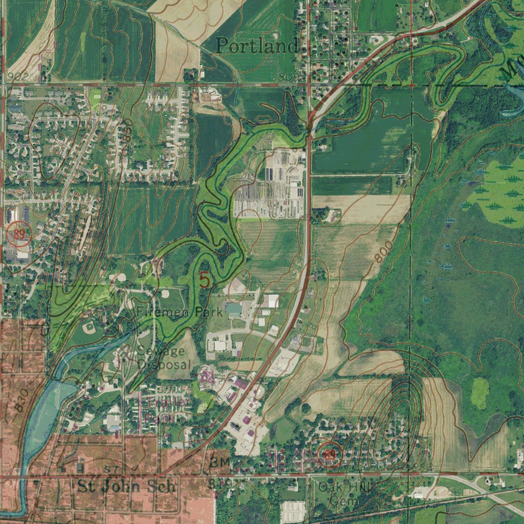WI-WATERLOO: GeoChange 1954-2015 Map by Western Michigan University ...