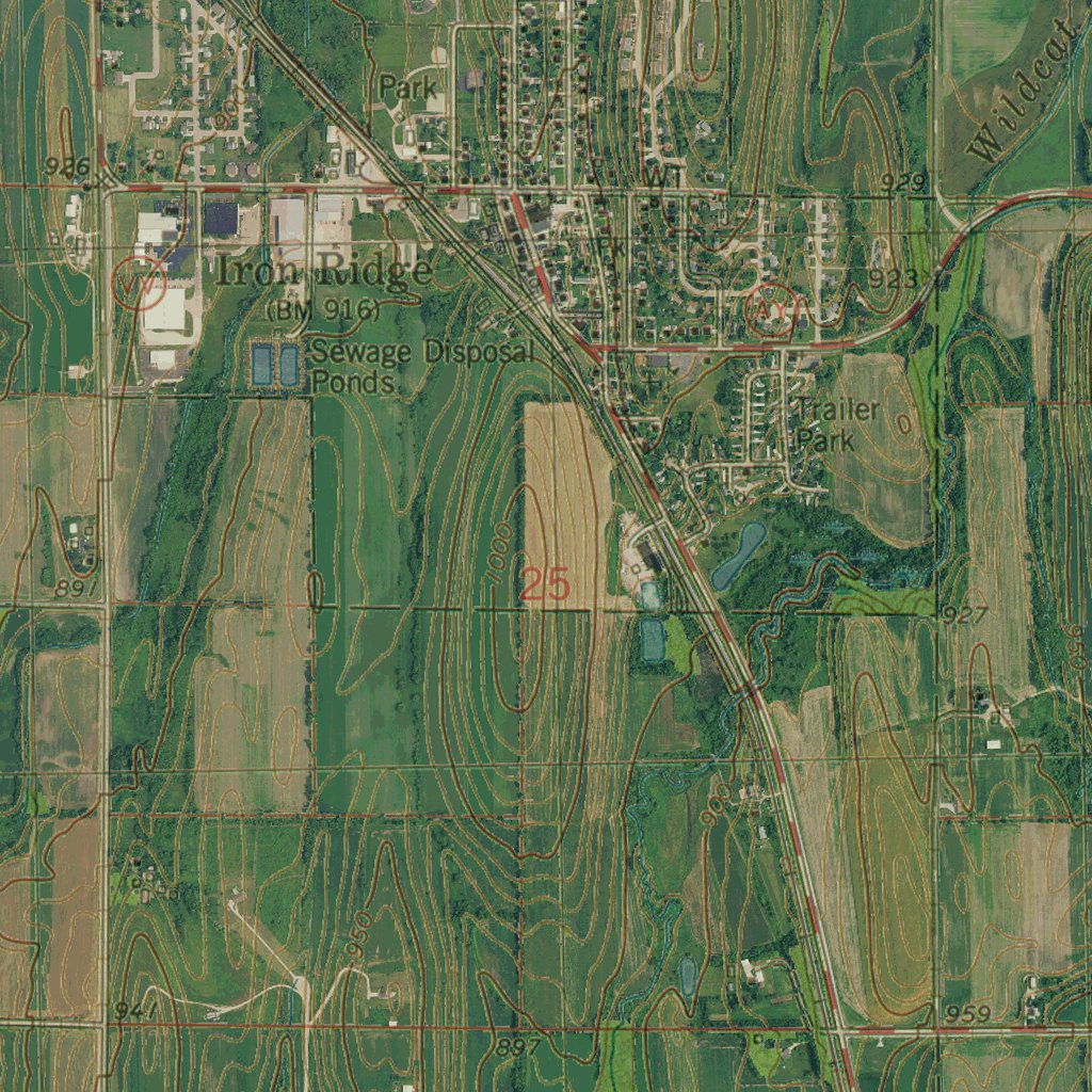 WI-MAYVILLE SOUTH: GeoChange 1975-2015 Map by Western Michigan ...