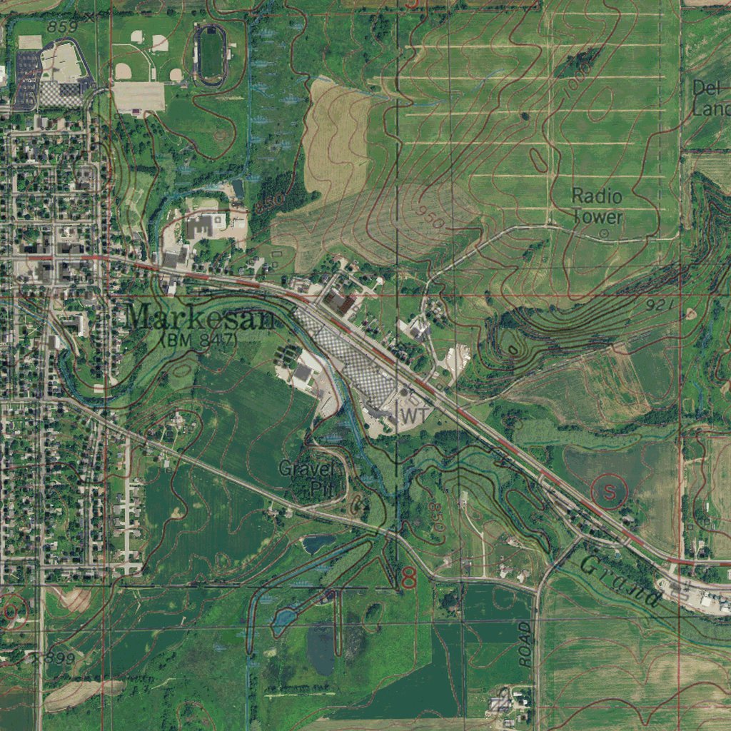 WI-MARKESAN: GeoChange 1975-2015 Map by Western Michigan University ...