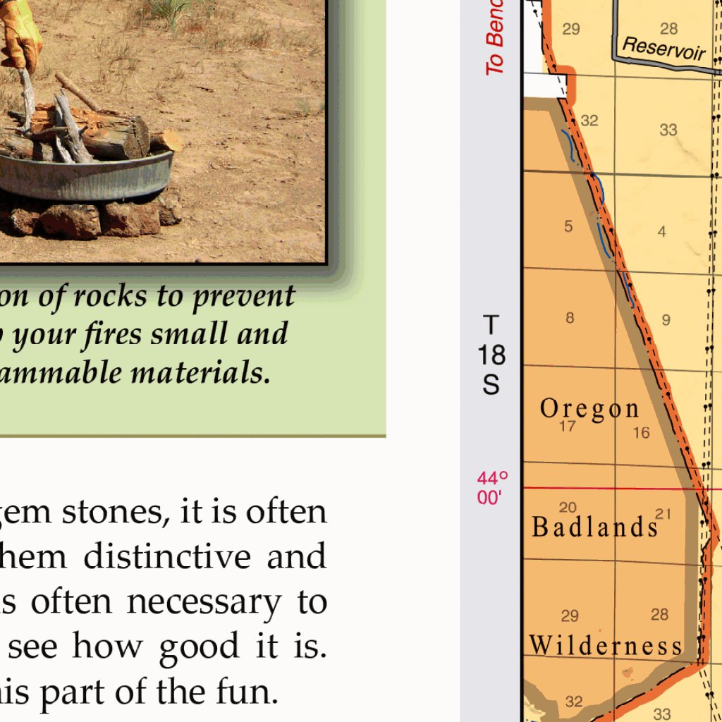 Central Oregon Rockhounding Map by US Forest Service R6 Pacific ...