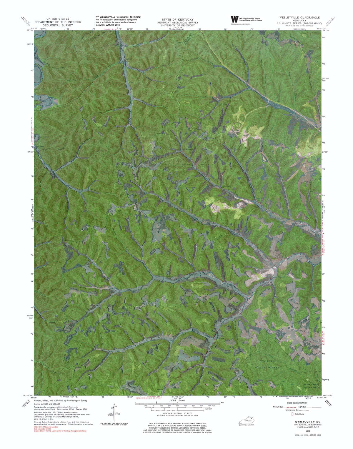 Carter Caves State Resort Park, Kentucky (Bundle) Map by Western ...