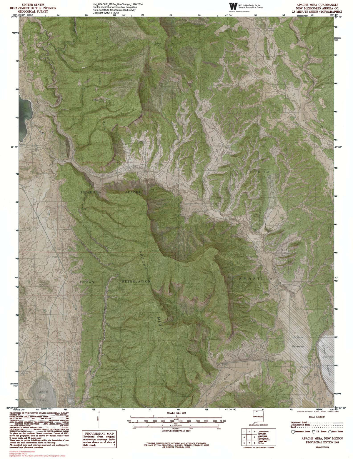 El Vado Lake State Park, New Mexico (Bundle) Map by Western Michigan ...