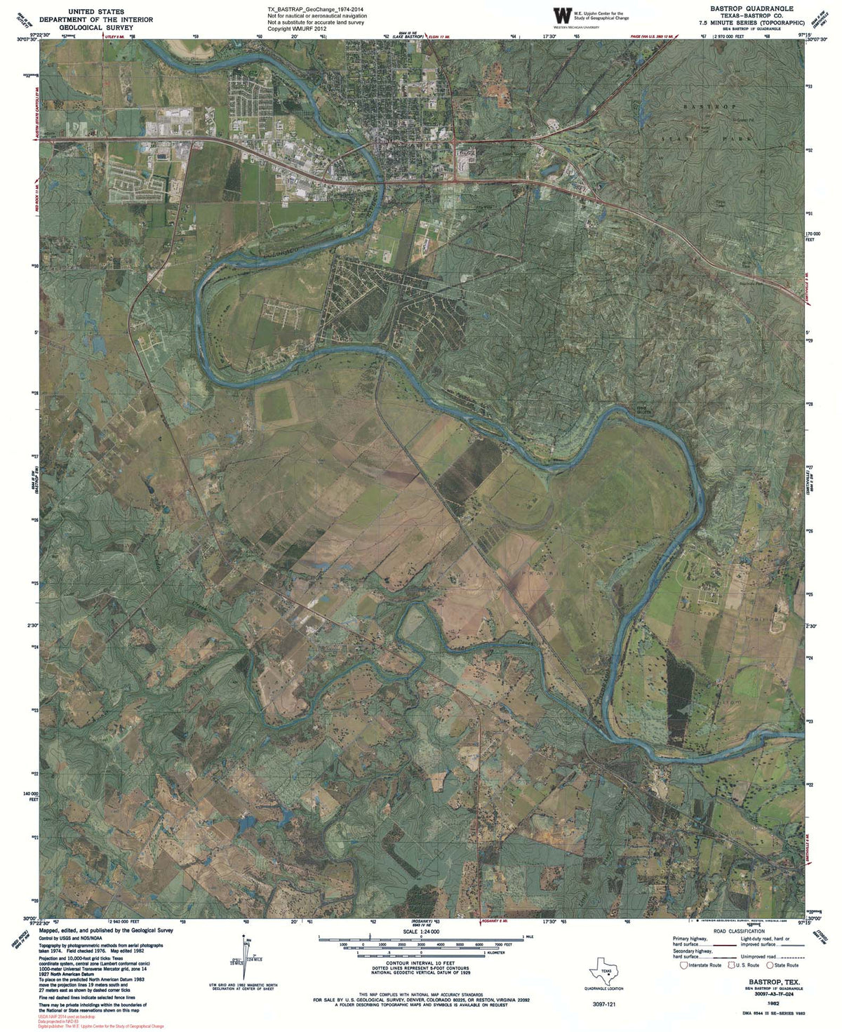 Bastrop State Park, Texas (Bundle) Map by Western Michigan University ...
