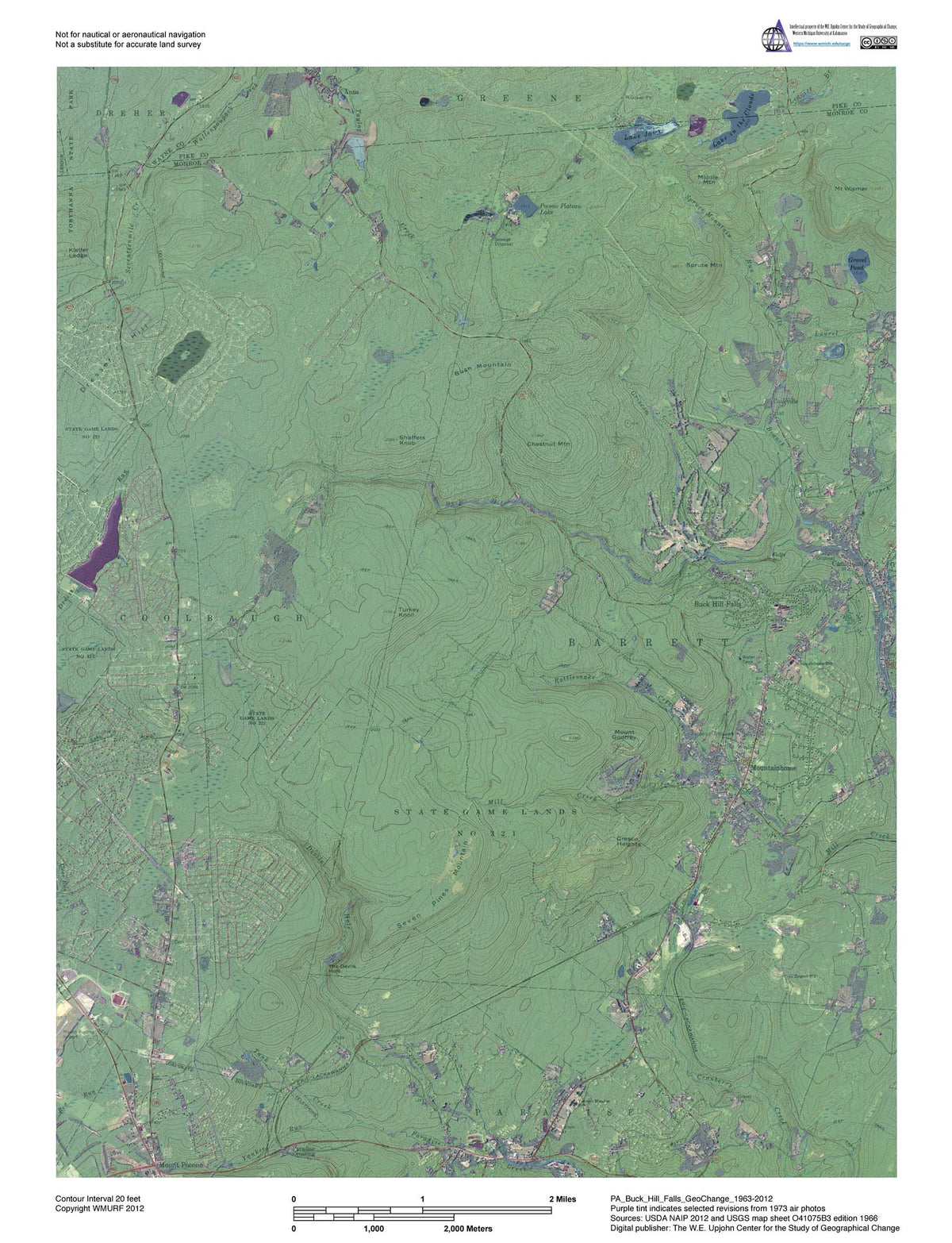Tobyhanna State Park, Pennsylvania (Bundle) Map by Western Michigan ...