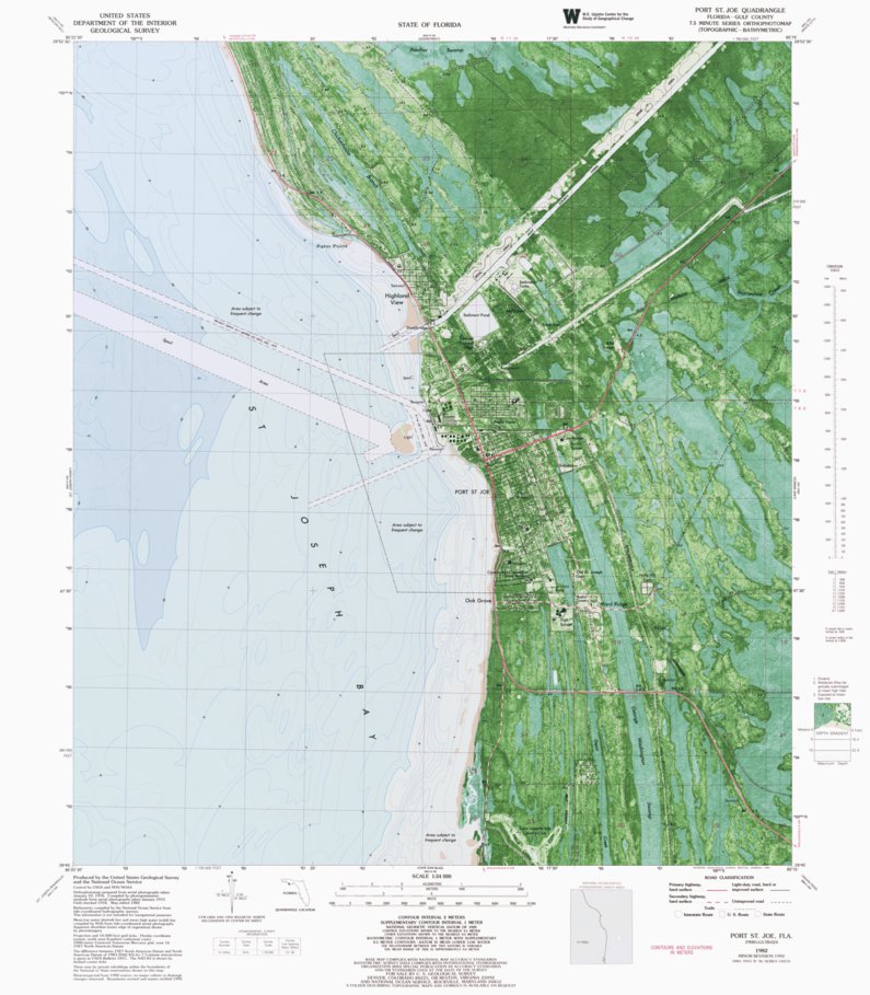 FL-PORT SAINT JOE: ORTHOPHOTOMAP 1982 Map by Western Michigan ...
