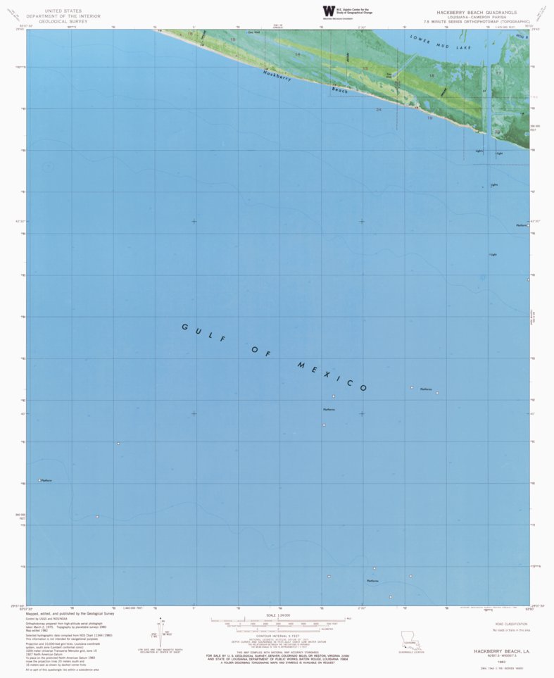 LA-HACKBERRY BEACH: ORTHOPHOTOMAP 1982 Map by Western Michigan ...
