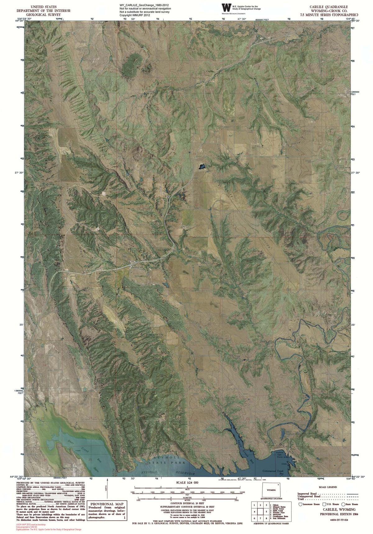 Keyhole State Park, Wyoming (Bundle) Map by Western Michigan University ...