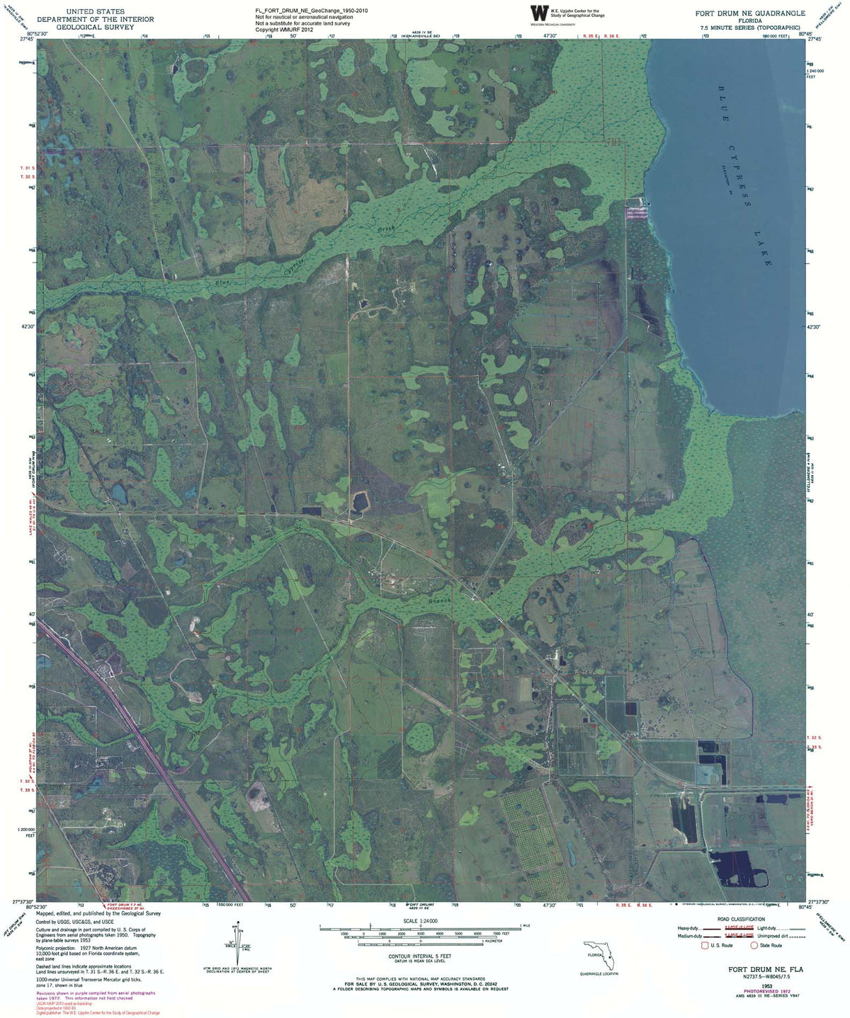 Fort Drum Wildlife Management Area, Florida (Bundle) Map by Western ...